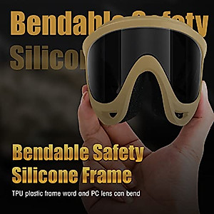 MAMBAOUT Airsoft Tactical Goggles, 2-Pack Outdoor Sports Military Tactical Shooting Goggles, Anti-Fog