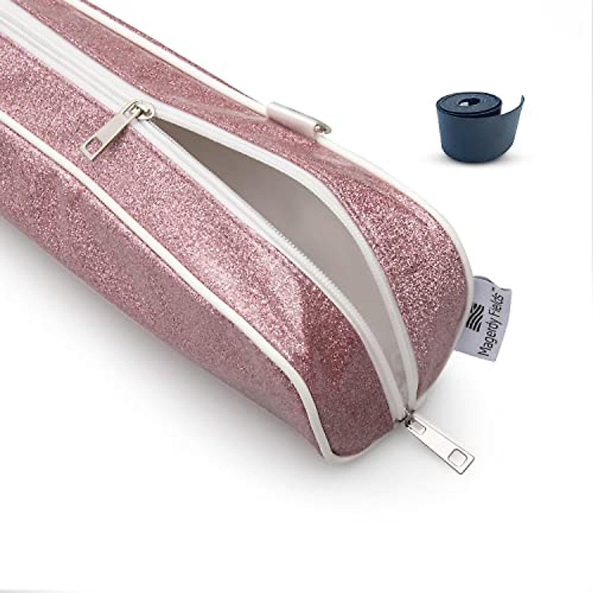 Magerdy Fields - Twirling Baton Case - with Adjustable Shoulder Strap - 30 Inch Pink Sparkle Baton Bag - majorette baton bag - girl batons for twirling