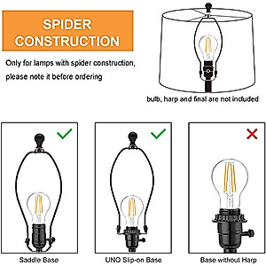 Lamp Shades Set of 2, Medium Lampshades 11.6" Top x 12.6" Bottom x 9.8" High, Drum Lampshades (Spider Fitter), Natural Beige Linen Lampshades Hand Crafted Shades Replacement for Table Lamp, Floor Lamp