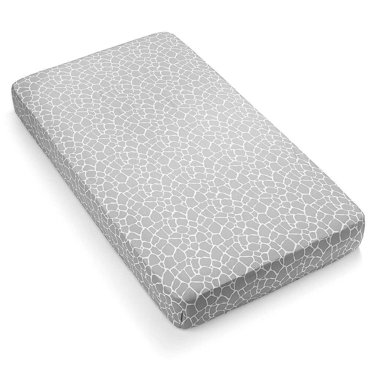 Dainteez - Baby Crib Sheet Set (2 Pack) | Super Snuggly All Natural Jersey Cotton Crib and Toddler Mattress Fitted Cover | Cute Gender Neutral Safari Grey Bedding Design | Great