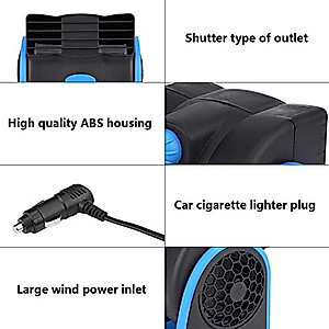 12V Car Auto Cooling Fan, Car Vehicle Electric Cooling Fan Auto Mini Adjustable Speed Silent Air Cooler