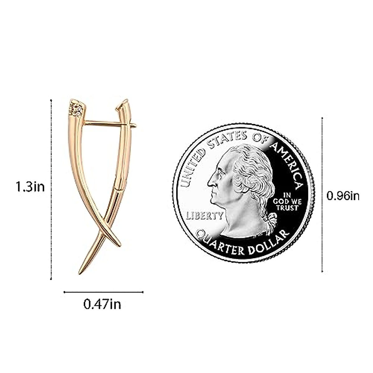 14K Gold Geometric Huggie Hoop Earrings Gold Hoop Earrings for Women Triangle Huggie Earrings for Gifts