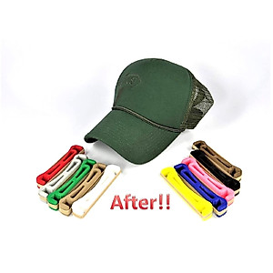 Visor Benders (Pack of 3 Black) ~ Tight Curl Model ~ Includes #64 Rubber Bands (NOT Recommended for X-Large Hats) Made in USA*