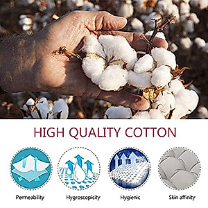 BOOMSHY 51"x20" Indoor/Outdoor Bench Cushion Cotton Garden Furniture Seat Cushion,Patio Wicker Seat Cushions with Ties for Lounger Garden Furniture Patio Lounger Bench (Light Grey)