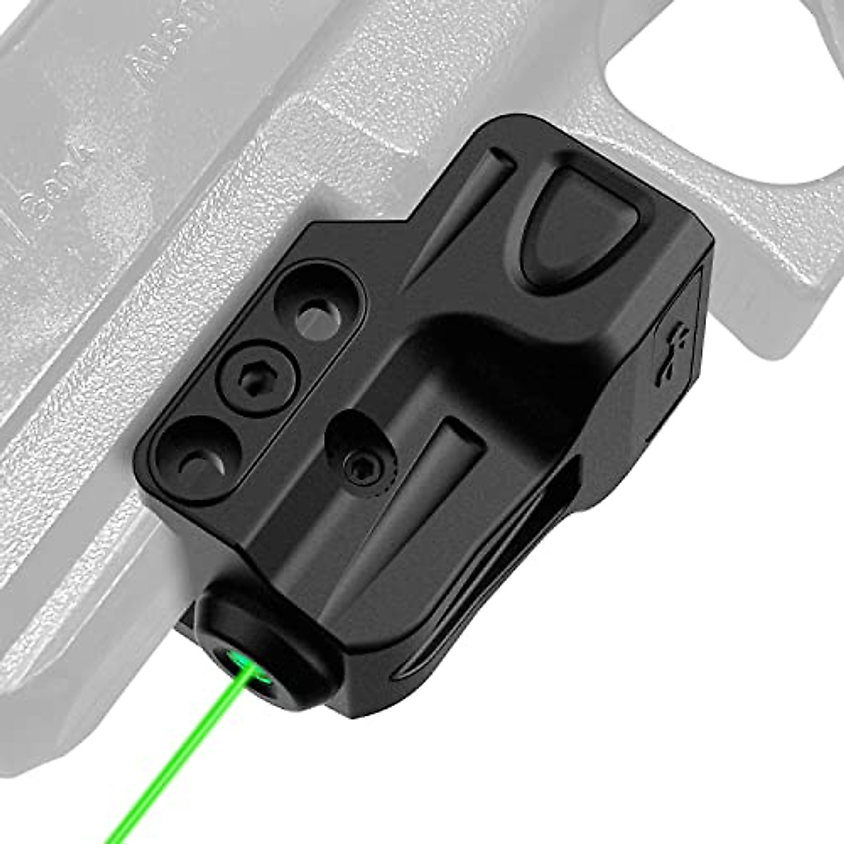 Gmconn Mini Tactical Green Laser Sights Ultra Low Profile Green Dot Laser Gun Sight for Pistols, Fit Picatinny Rail, USB Rechargeable, Lightweight (Green Laser