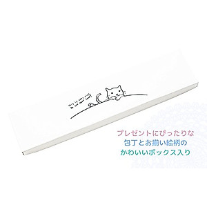 東亜金属(Toa) Merpale 770-305 Cat Santoku Knife, Blade Length: Approx. 6.7 inches (17 cm)