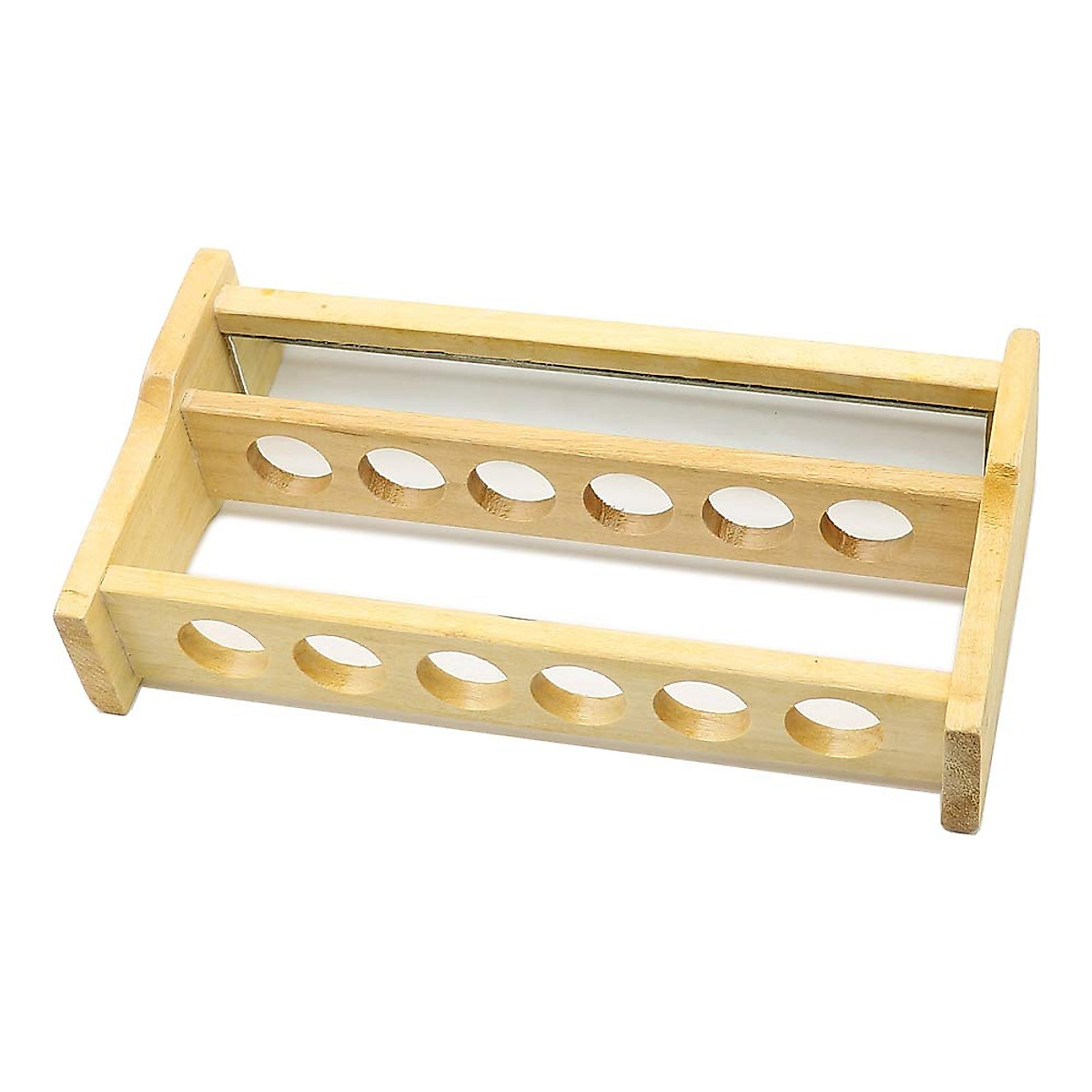 Wooden Colorimetric Test Tube Rack 6 Hole Thick Wood Wooden Tube Rack Laboratory Exports Manufacturers Hole Diameter 28mm