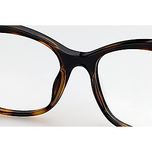 ZENNI Blue Light Blocking Reading Glasses for Women Stylish Cat-Eye Frame smaller lenses Tortoiseshell TR90 Light Eyewear +2.50 Magnification