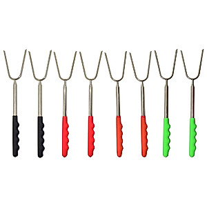 EX ELECTRONIX EXPRESS 8 Pack Extra Long Telescoping Marshmallow Roasting Sticks with Storage Bag - Extends to 33 Inches, Shrinks to Less Than 10 Inches for Travel - Perfect for Camping