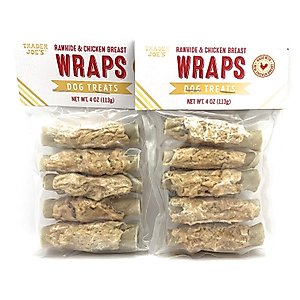 Rawhide & Chicken Breast Wraps Dog Treats by Trader Joes 4 oz (113g) – Pack of 2