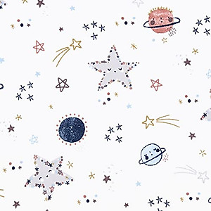 Sammy & Lou Starlight 4-Piece Baby Crib Bedding Set, Includes Quilt, Fitted Crib Sheets Neutral, Crib Skirt, and Plush Toy