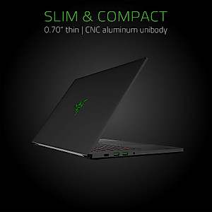 Razer Blade 15 Gaming Laptop 2019: Intel Core i7-9750H 6 Core, NVIDIA GeForce RTX 2080 Max-Q, 15.6" FHD 1080p 240Hz, 16GB RAM, 512GB SSD, CNC Aluminum, Chroma RGB Lighting, Thunderbolt 3