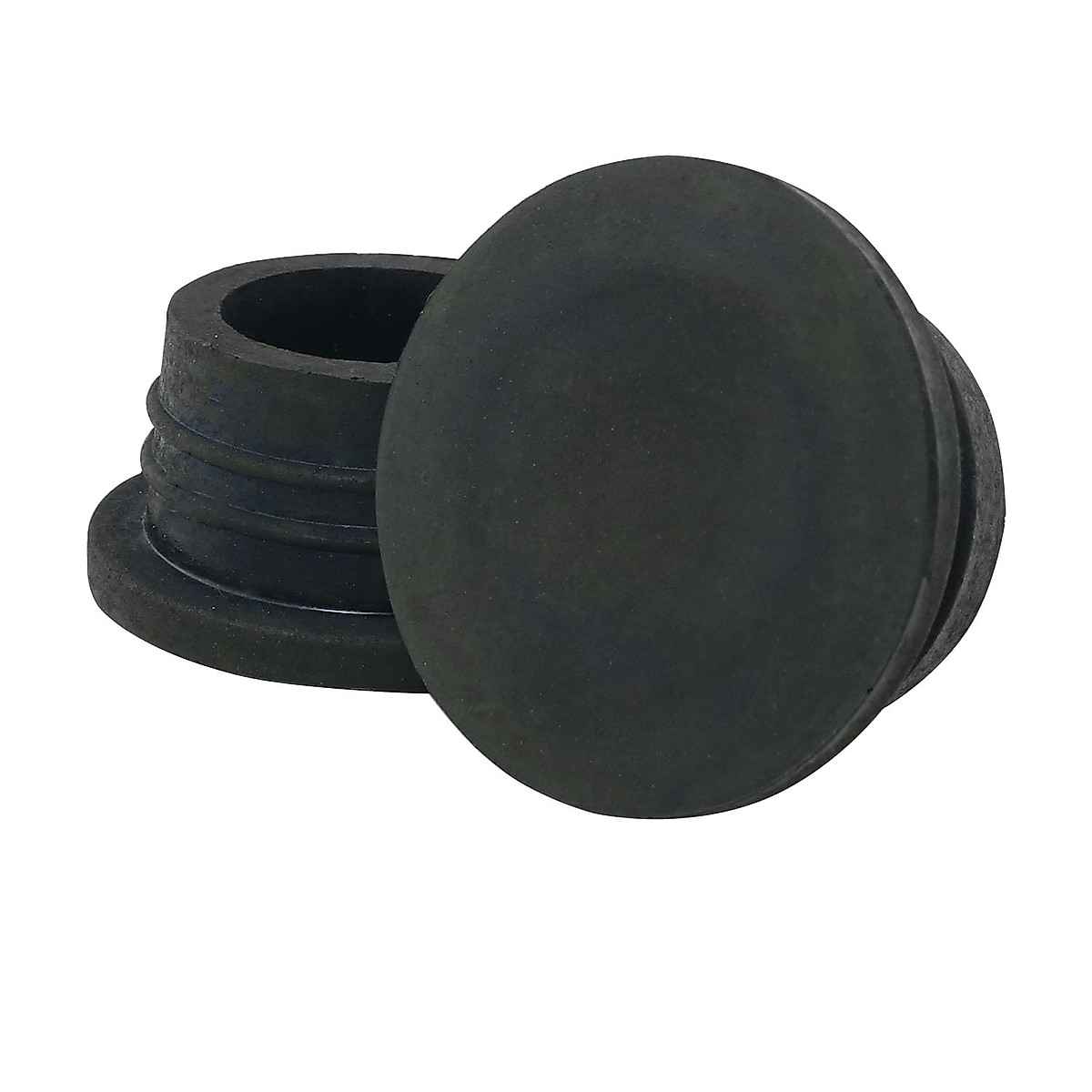 Pool Ladder Bumpers DGBRSM 2pcs Black Rubber Pool Ladder Bumpers for Inground Pool to Protect Swimming Pool Ladder Replacement Steps