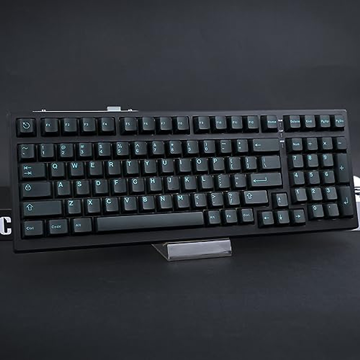 GEKUCAP Custom Keycaps, 121 Keys Green Translucent Keycaps, ABS Double Shot Keycaps, Cherry Profile Keycaps Set for Gaming Keyboard Cherry MX Switches Mechanical Keyboard 61/87/104/108 (Green)