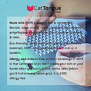 Non-Abrasive Cell Phone Grip by CatTongue - 2.25” x 4” Non Slip Grip for Smartphones Compatible with iPhone and Android, Universal Grip with No Added Bulk (Kitty Cat, Midnight)