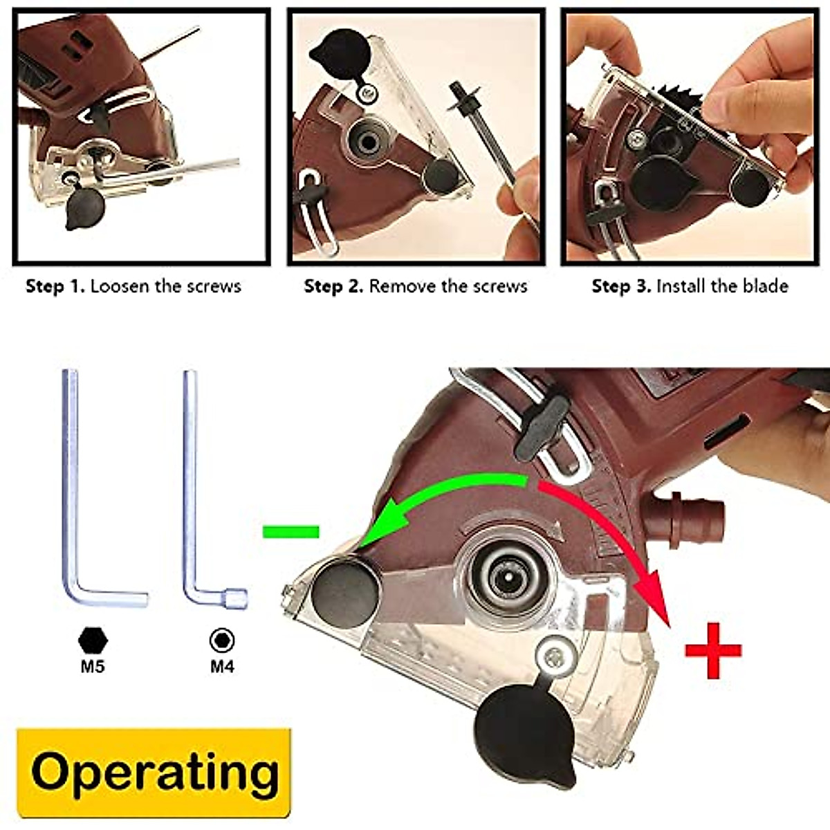 Multifunction Mini Circular Saw Machine Set, 400W High Powered Circular Saw Machine, Professional Compact Circular Saw with 3 Carbide Tipped Blade and Tool Box, for Cut Drywall,Tile, Metal