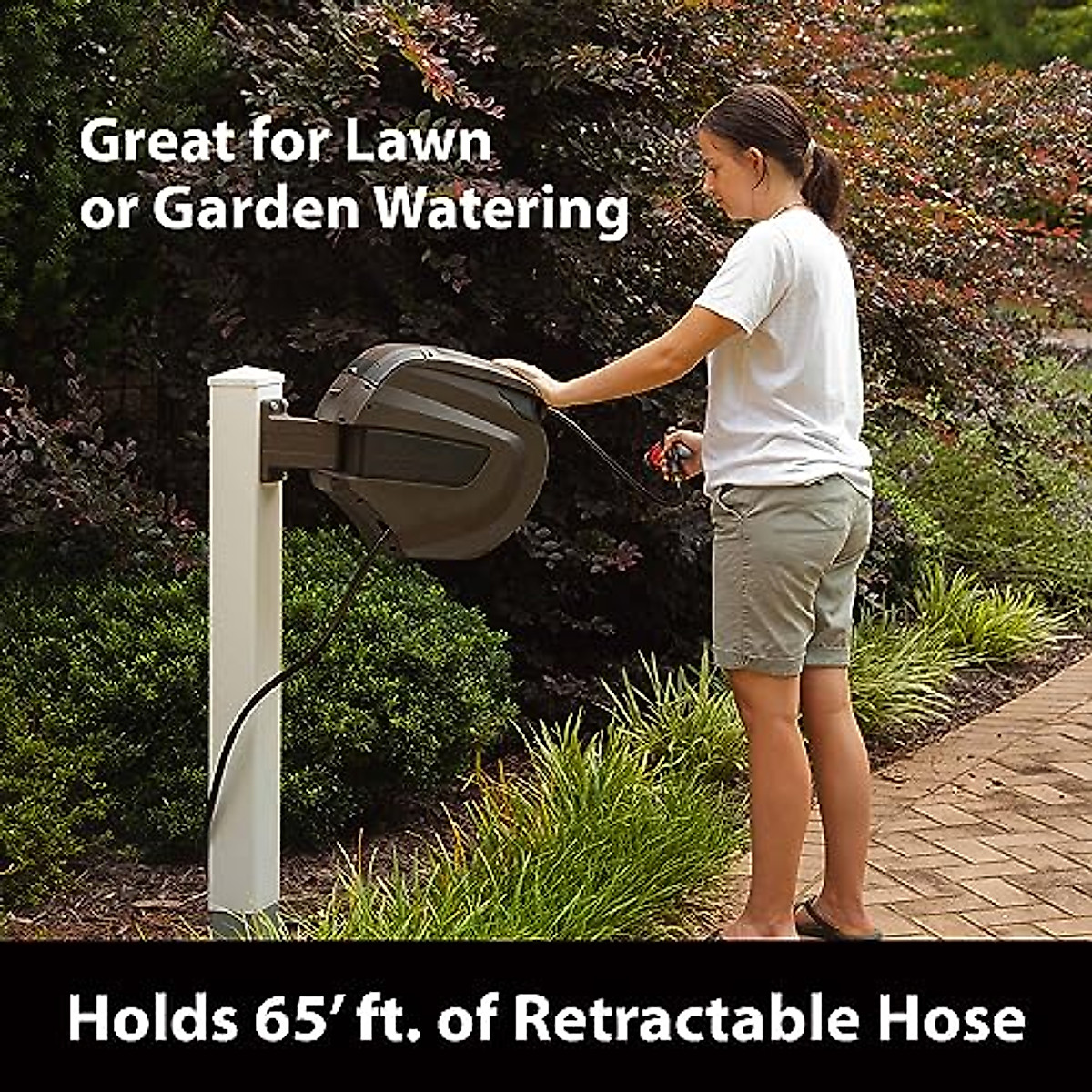 Liberty Basics 516, 65-Feet Retractable Hose Reel, Bronze