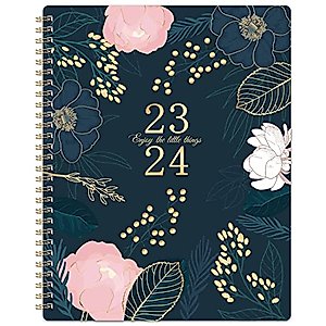 Planner 2023-2024 - July 2023 - June 2024, 2023-2024 Academic Planner with Weekly and Monthly Spreads, 8’’ x 10", Monthly Tabs, Twin-wire Binding, Thick Paper, Check Boxes, Flexible Cover, Perfect Daily Organizer
