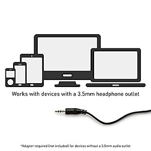 Panasonic Lightweight Over The Ear Wired Headphones with Microphone, Sound and XBS for Extra Bass, Long Cord, 3.5mm Jack for Phones and Laptops – RP-HT161M (Black)