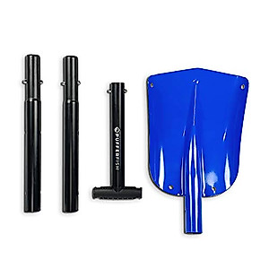 PUFFERFISH Really Big Sand Shovel™ - Sand Shovel for Beach, Foldable Shovel for Sand Castles, Lightweight Collapsible 4 Piece Aluminum Shovel,Customizable to 3 Different Lengths, Weight 1.7 Pounds