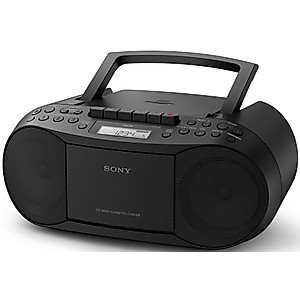 Sony Portable Full Range Stereo Boombox Sound System with MP3 CD Player, AM/FM Radio, 30 Presets, Headphone and AUX Jack - Bonus DB Sonic CD Head Cleaner
