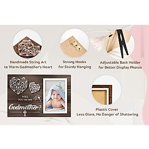 Rivocoda Godmother Proposal Gift, Will You Be My Godmother, Godmother Gifts from Godchild, Picture Frame Gift for Mother's Day or Birthday