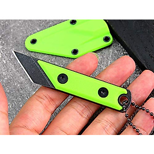 Ccanku C1146 Fixed Blade Knife,440C Blade G10 Handle EDC Tool Knife for Outdoor, Camping, Hiking, Fishing with kydex Sheath (Light Green)