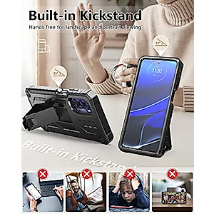 SOiOS for Moto G-Stylus 5G 2022 Case: Shockproof Rugged Protection Cover with Kickstand | Matte Textured Drop Proof TPU | Military Grade Protective Phone Case for Motorola G Stylus 5G 2022(NOT 4G)