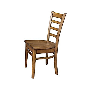 International Concepts, Set of 2 Emily Side Chairs, Pecan