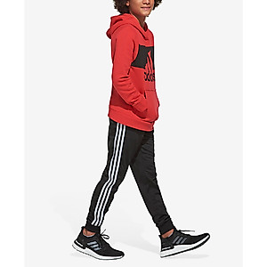 adidas Boys' Big Active Sports Athletic Tricot Jogger Pant, Iconic Black, M 10/12