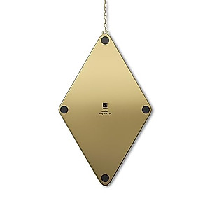 Umbra 358777-221 Dima, Matte Brass, Set of 3, Trio of Decorative Mirrors Apartment Décor/Wall Art, Diamond