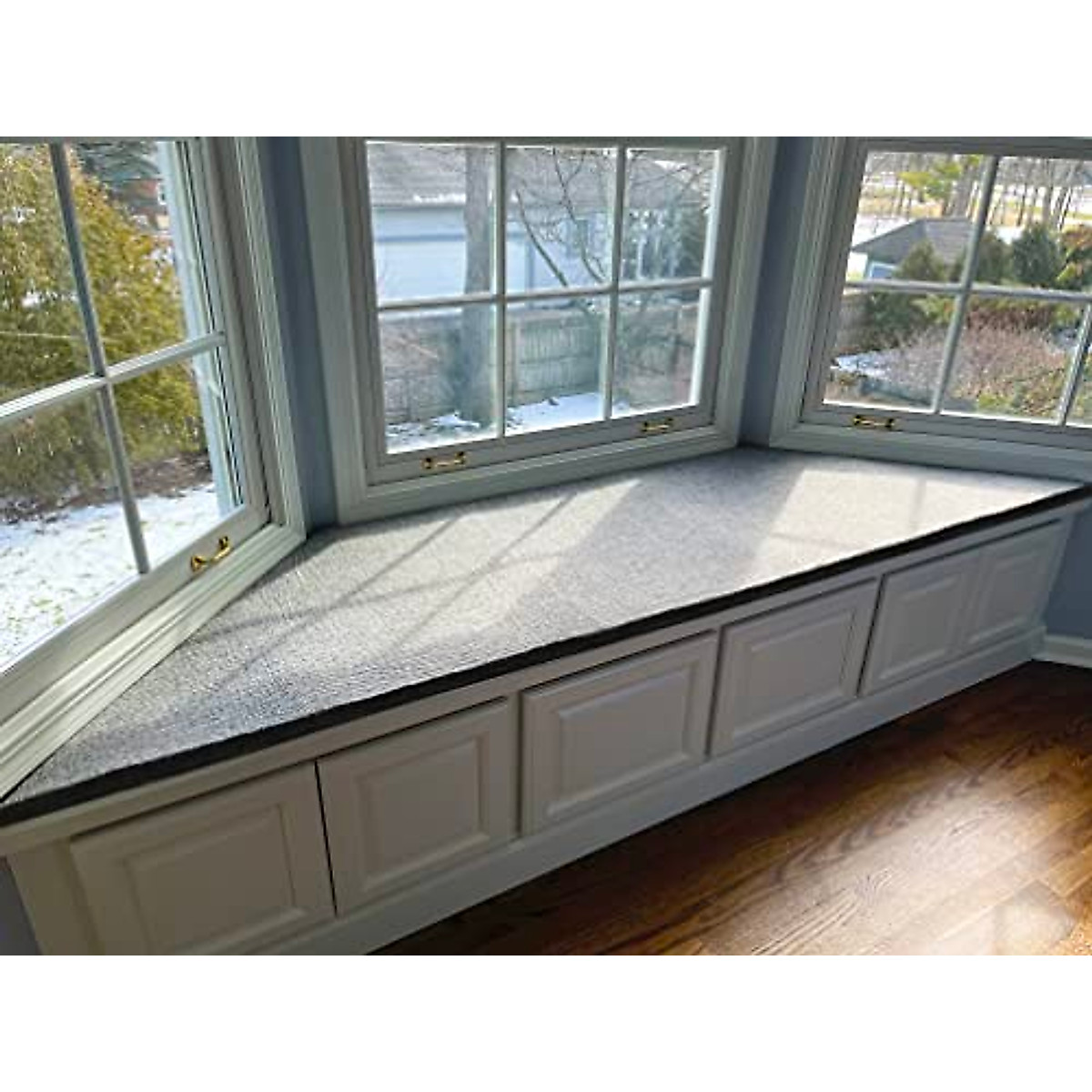 Kiyeocca Custom Cushion for Window Seat, Breakfast Nook Seat Cushions, Indoor Bench Seating Cushion Non Slip, High Density Foam Cushion for Bay Seat Window, 60 inches Long