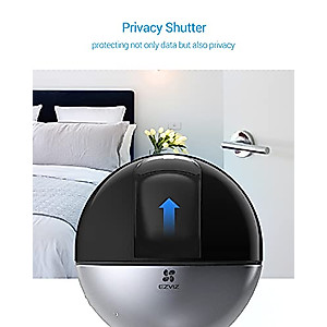 EZVIZ 4MP Indoor Camera PTZ with AI Human Detection, 2K Pan Tilt Security, Baby/Pet Monitor, Night Vision, 4X Auto-Zoom, Motion Tracking | C6W