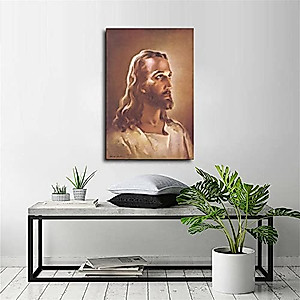 Head Portrait of Christ Jesus Canvas Art Poster and Wall Art Picture Print Modern Family Bedroom Decor Posters 12x18inch(30x45cm)