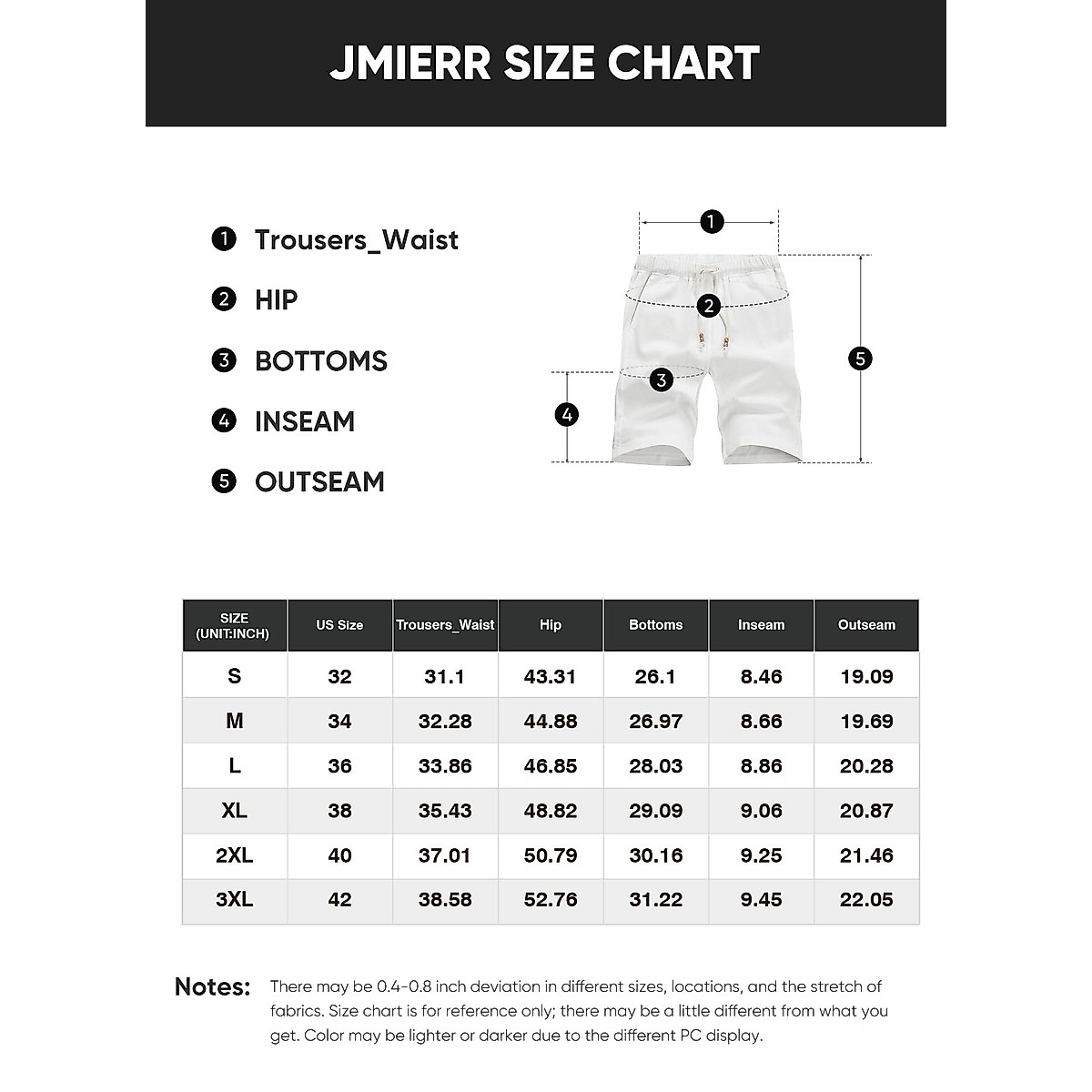 JMIERR Men's Shorts Casual Summer Beach 9 Inch Inseam Drawstring Golf Linen Cotton Elastic Waist Short for Men, US 38(XL),09 Beige