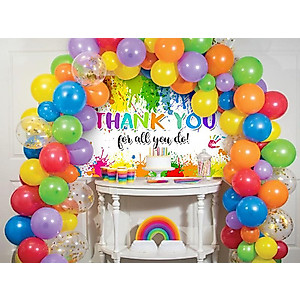 Avezano Art Thank You Backdrop Painting Thank You for All You Do Party Decoration Thanks to Staff Teachers Professors Doctors Photo Banner We Appreciate You Banner 70.8 x 43.3 Inch