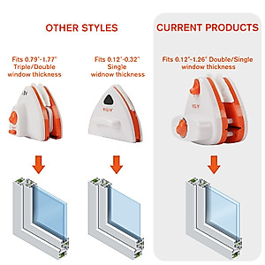 eazer Magnetic Window Cleaner, Double-Sided Window Cleaning Equipment, Outside Window Cleaner, 6-Gear Adjustable for High-Rise Window Cleaning(Fits 0.12''-1.26'' Thickness)