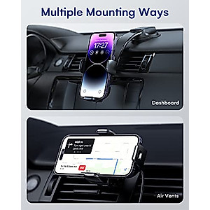 ZEEHOO DUOXX Wireless Car Charger,Dual Coils 15W Fast Charging Car Mount, Dashboard, Air Vent Wireless Phone Holder Auto-Clamping for iPhone 14 13 12 Pro Max,Samsung Z Flip 4 3 5G S23 Ultra,etc