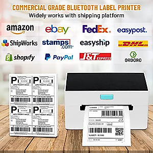 Shipping Label Printer, 160mm/s 4×6 Label Maker with Wireless for Business Home Packages Thermal Printer Supports Amazon, Ebay, Etsy, Shopify, UPS, FedEx, USPS and Many Others