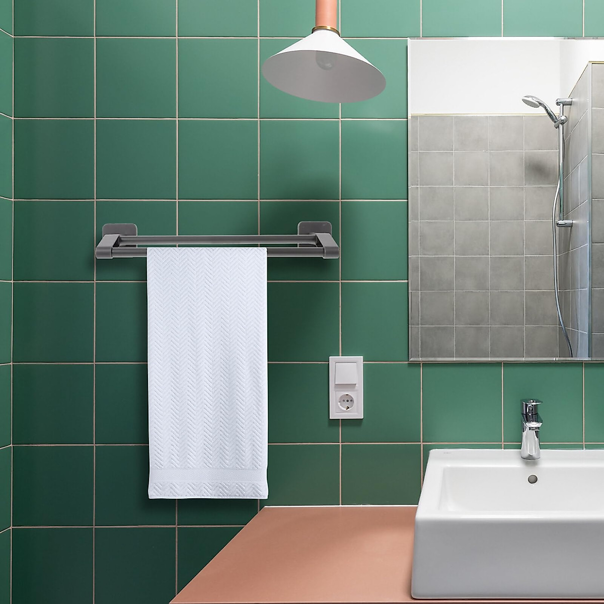 Nail- Towel Hanger Towel Bar for Bathroom Heavy Duty Towel Wall Rack Bathroom Towel Holder Towel Rack Punch- Towel Hanger Wall Towel Bar Wall Towel Holder Wall Shoe Rack