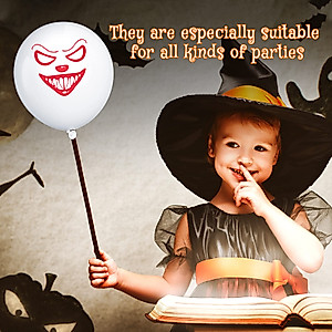 40 Pieces Halloween Horror Clown Balloons 12 Inch Halloween Bloody Balloons Halloween Party Latex Balloons for Halloween Home and Party Decor Scary Carnival Parties Cosplay Decoration Props