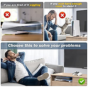 OIVO PS5 Horizontal Stand, PS5 Accessories Base Stand Compatible with Playstation 5 Console Disc & Digital Editions, Upgraded PS5 Desk Stand with Screw Fixing (White)