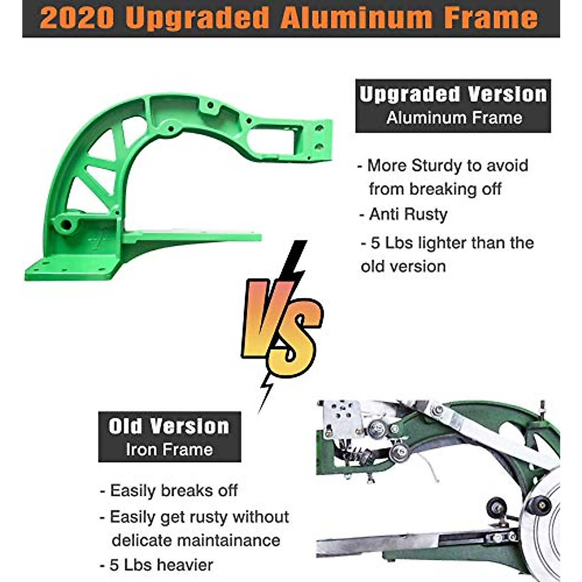 Toolly Leather Hand Shoe Repair Machine, Upgraded Aluminum Alloy Frame - Antirust and Sturdy, Small Heavy Duty Cobbler Leather Sewing Machine for Manual Sewing Dual Cotton Nylon Line