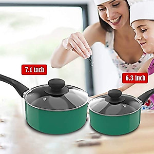 Aluminum Alloy Non-Stick Cookware Set, Pots and Pans - 8-Piece Set (Green)