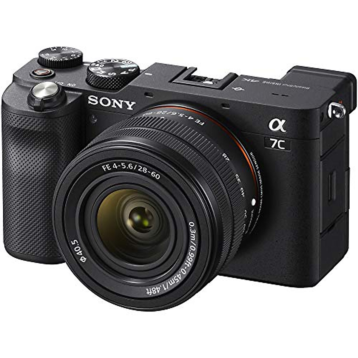Sony a7C Mirrorless Full Frame Camera Body with 28-60mm F4-5.6 Lens Black ILCE7CL/B Bundle + Vlogger Kit ACCVC1: GP-VPT2BT Shooting Grip w. Wireless Remote + 2X Battery + Deco Gear Bag & Accessories