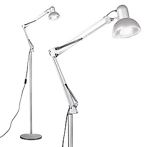 Floor Lamp with Shelves,Round Shelf Floor Lamps with E26 LED Bulb,Foot Switch Storage Wood Texture Modern Floor Lamp with Linen Shade,Display Standing Lamp for Living Room, Bedroom-Wooden