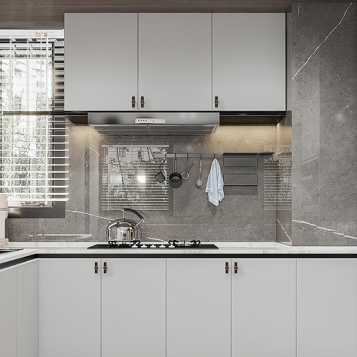 Asidrama 10 Pack Champagne Bronze and Matte Black Kitchen Cabinet Knobs Cabinet Hardware Zinc Knobs for Dresser Drawers