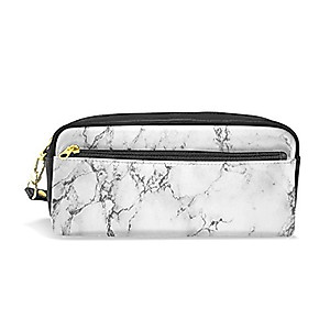 WOZO Hipster Marble Stone Pen Pencil Case Makeup Cosmetic Pouch Case Travel Bag