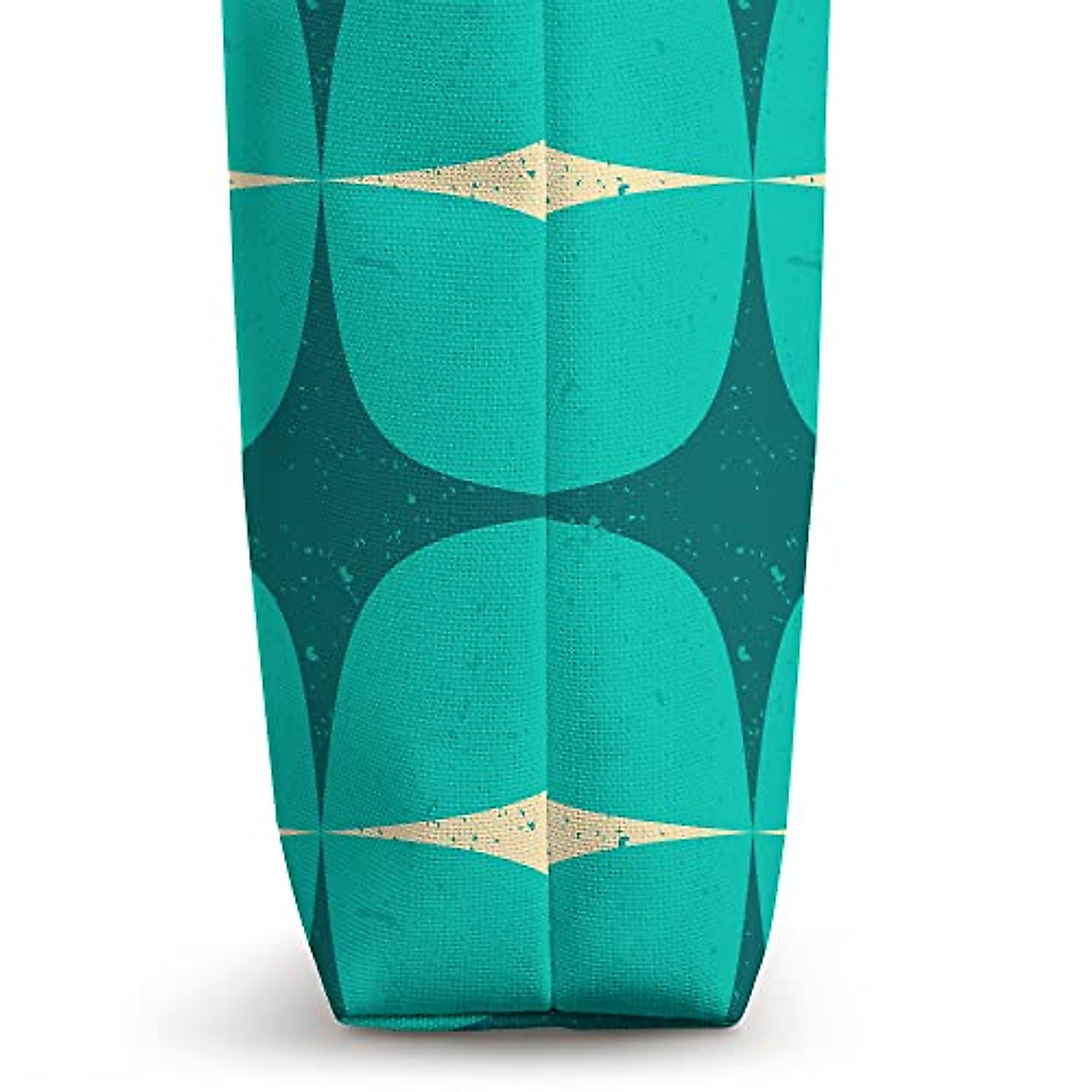 Modern Teal Pattern Mid-Century Modern Geometric Star Tote Bag