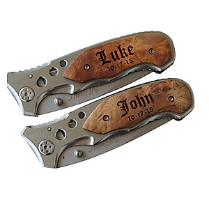 MTECH USA Free Engraving Personalized Laser Engraved Tactical Pocket Knife, Fathers Dad for Day, Groomsmen Gift, Graduation Gifts, Gifts for Men … (MT 423SL)